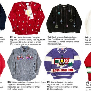 Vintage Christmas Sweater You Pick 80s 90s Xmas Sweatshirt Men's Women's All Sizes Ugly Sweater ...