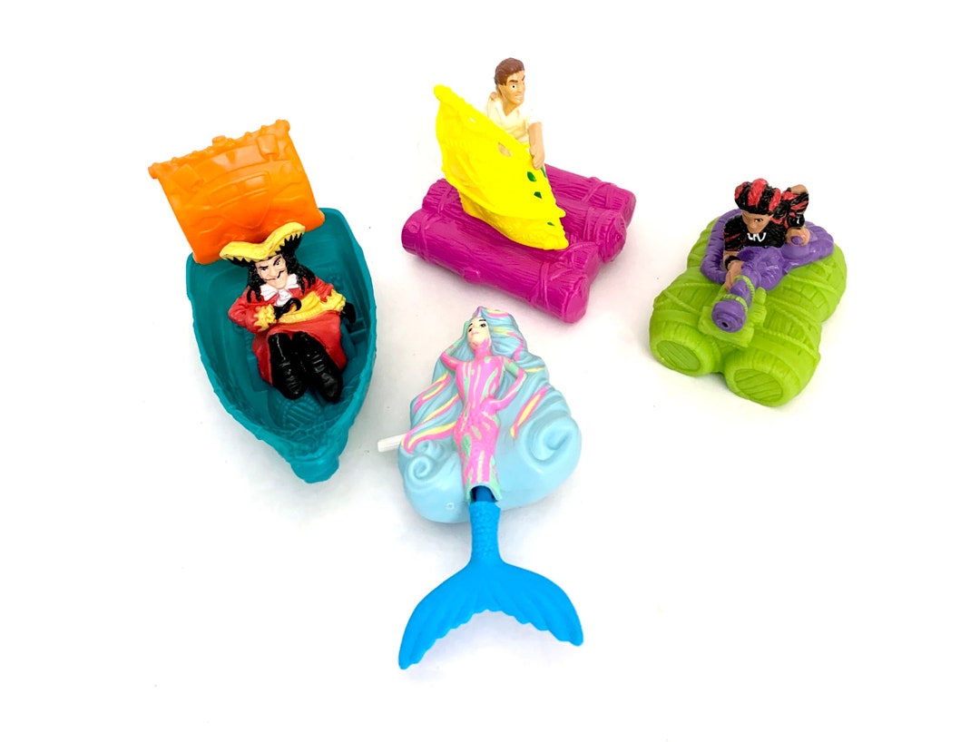 Vintage Peter Pan Hook Happy Meal Complete Set 4 Mcdonald's Toys Disney ...