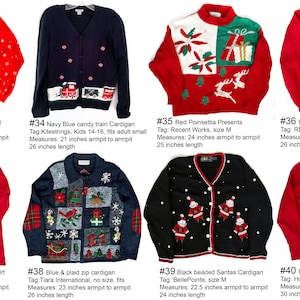 Vintage Christmas Sweater You Pick 80s 90s Xmas Sweatshirt Men's Women's All Sizes Ugly Sweater ...