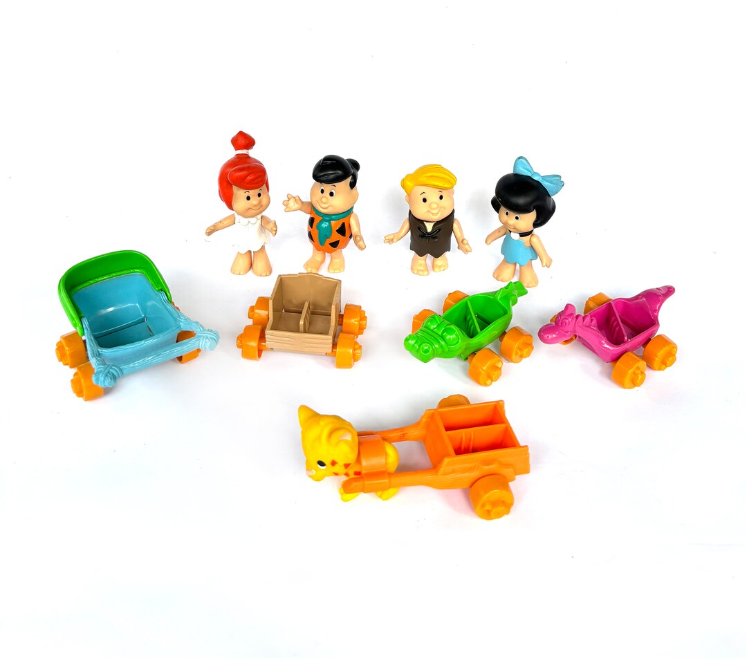 Vintage Flintstones Kids Poseable Toy Figures 1986 80s Huge Lot Figures ...