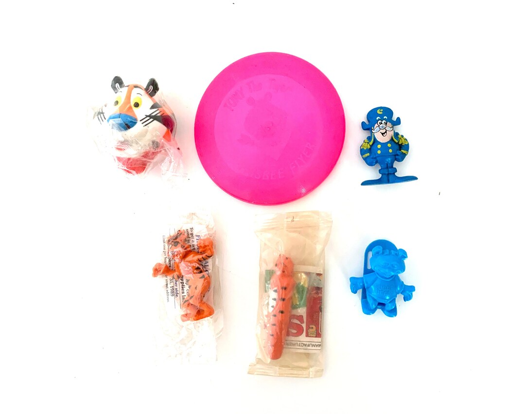 Vintage 80s Cereal Premiums Toys Captain Crunch Tony the Tiger Sugar ...