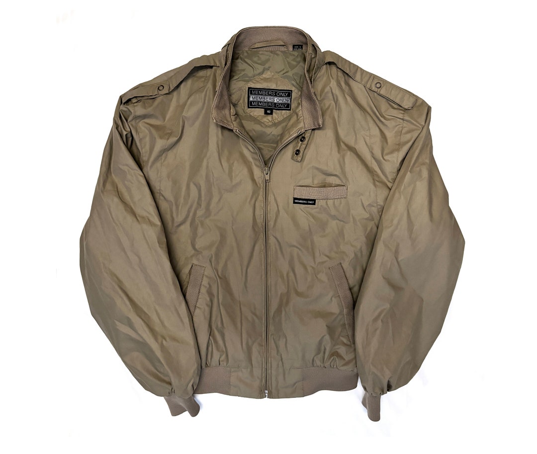 Vintage Members Only Jacket Khaki Tan 80s - Etsy