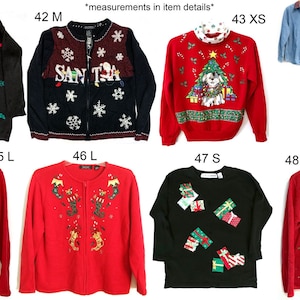 Vintage Christmas Sweater You Pick 80s 90s Xmas Sweatshirt - Etsy