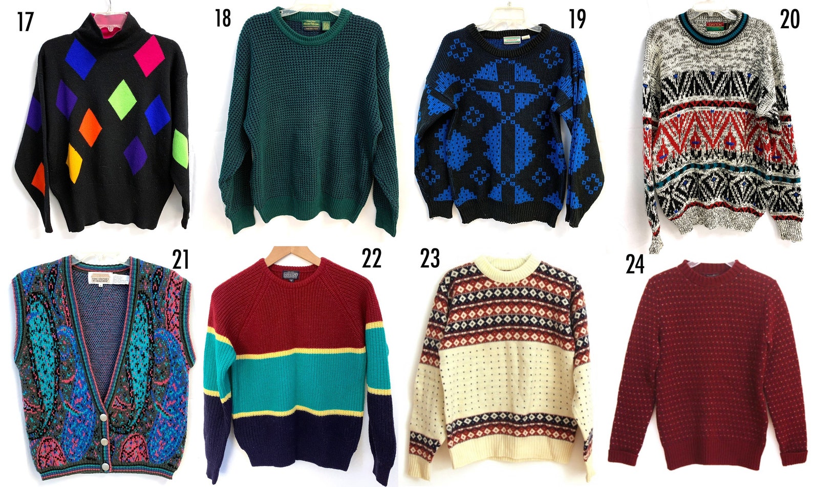 Vintage 80s Sweater YOU PICK Ugly Cute Geometric - Etsy