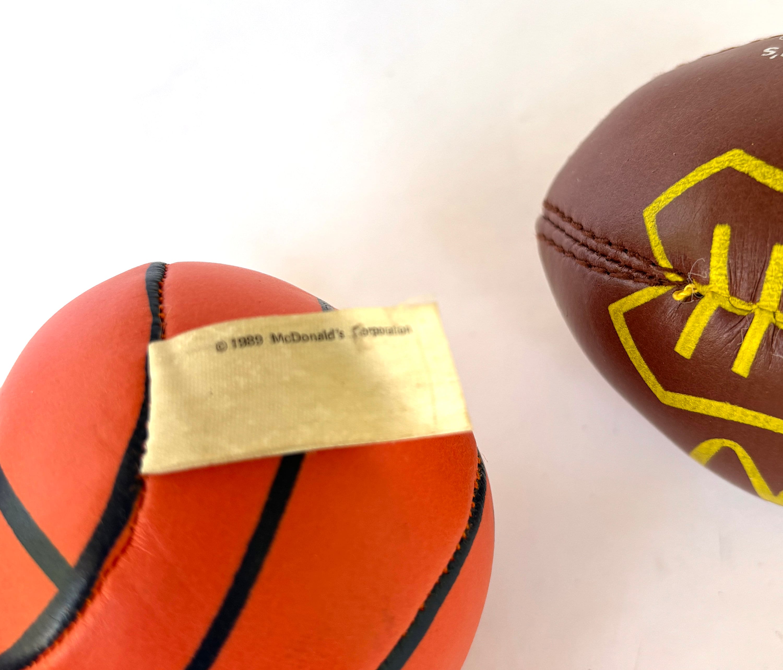 Vintage Sports Balls Mcdonald's Happy Meal Lot of 3 1989 Basketball ...
