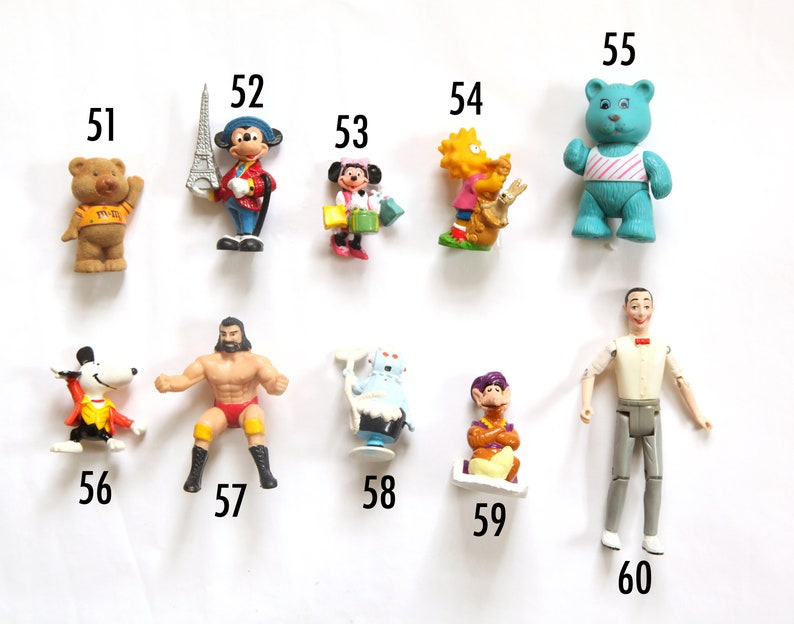 Vintage 80s Toy Figure Pvc Mini Cartoon YOU PICK - Etsy