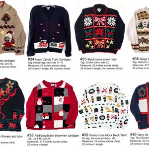Vintage Christmas Sweater You Pick 80s 90s Xmas Sweatshirt Men's Women's All Sizes Ugly Sweater ...