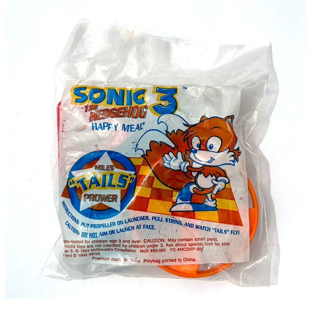 Vintage Sonic the Hedgehog Tails Toy Mcdonalds Happy Meal 90s Sega ...