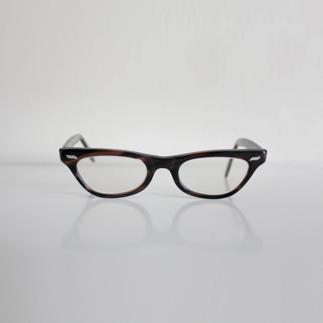 1960s Thick Brown Tortoise Shell Horn Rimmed Glasses Frames - Etsy