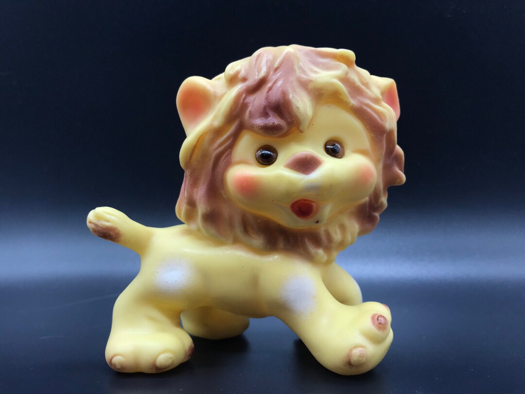 Small Vintage Rubber Lion Made in Italy - Etsy