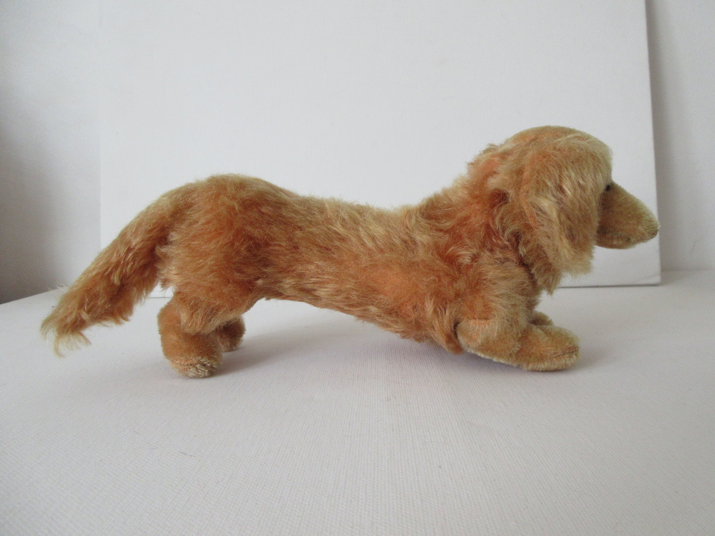 1960s DDR Dachshund East German Mohair Standing Dog Toy Hard Stuffed ...