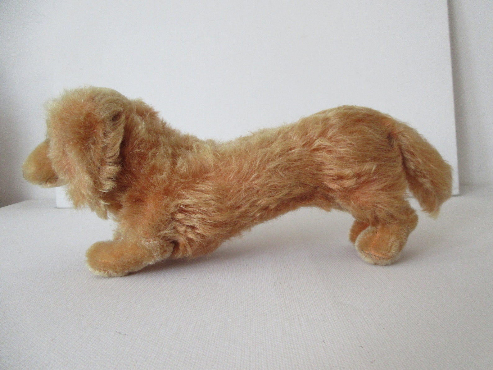 1960s DDR Dachshund East German Mohair Standing Dog Toy Hard Stuffed ...