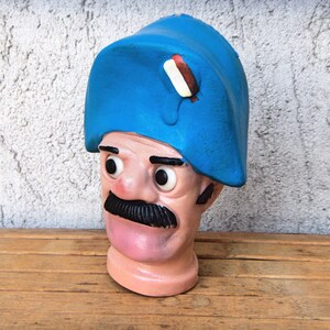 70s Rubber Puppets Head Rare French Soldier Epoch Napoleon Guard - Etsy