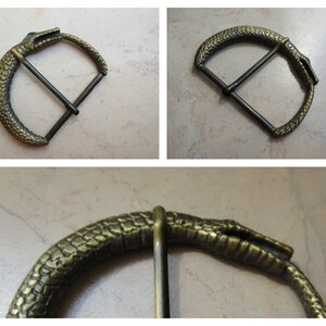 Rare Ouroboros Buckle by ABC Bijoux, Reptile Brass Belt Buckle ...