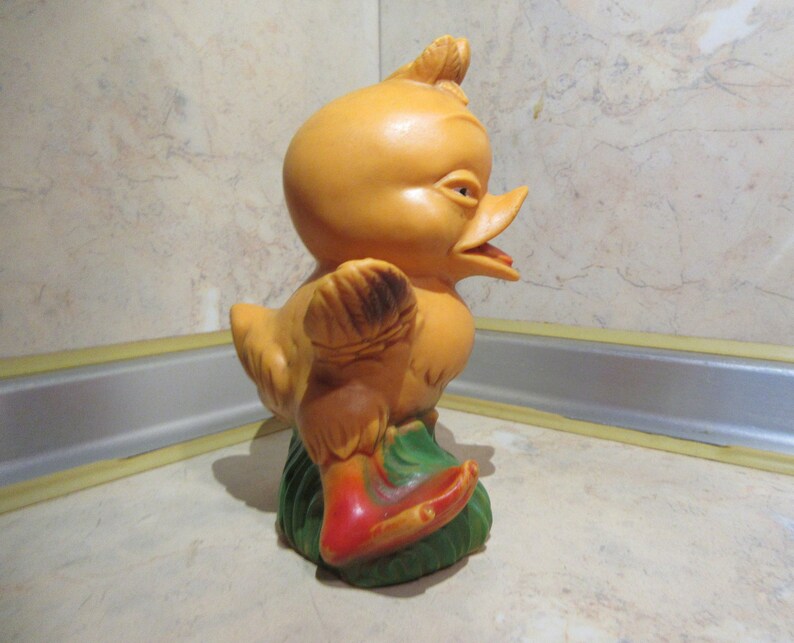 Vintage Angry Duck Squeak Rubber Toy Squeeze Ducky - Etsy