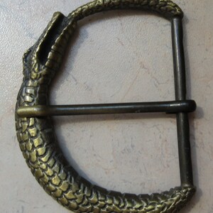 Rare Ouroboros Buckle by ABC Bijoux, Reptile Brass Belt Buckle ...