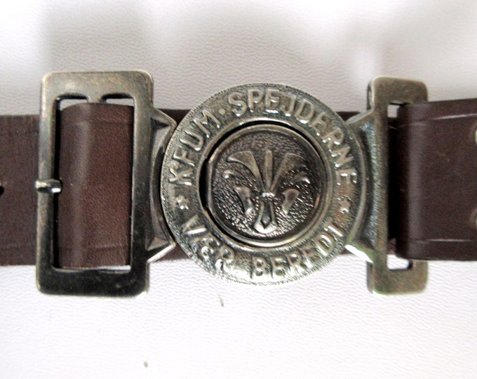 Vintage Danish Boy Scout Girl Belt "kfum-spejderne Vaer Beredt ...