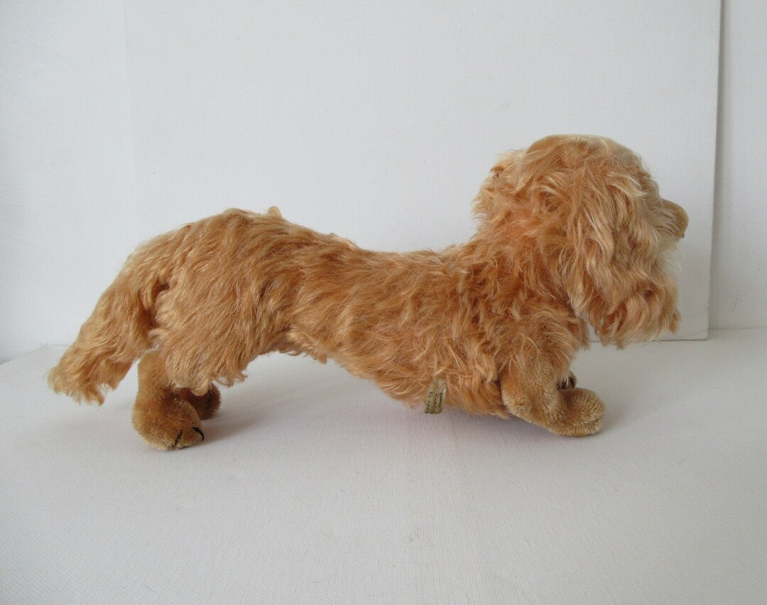 Antique US Zone Waldi Dachshund German Mohair Dog Toy, Tush Tag, Circa ...