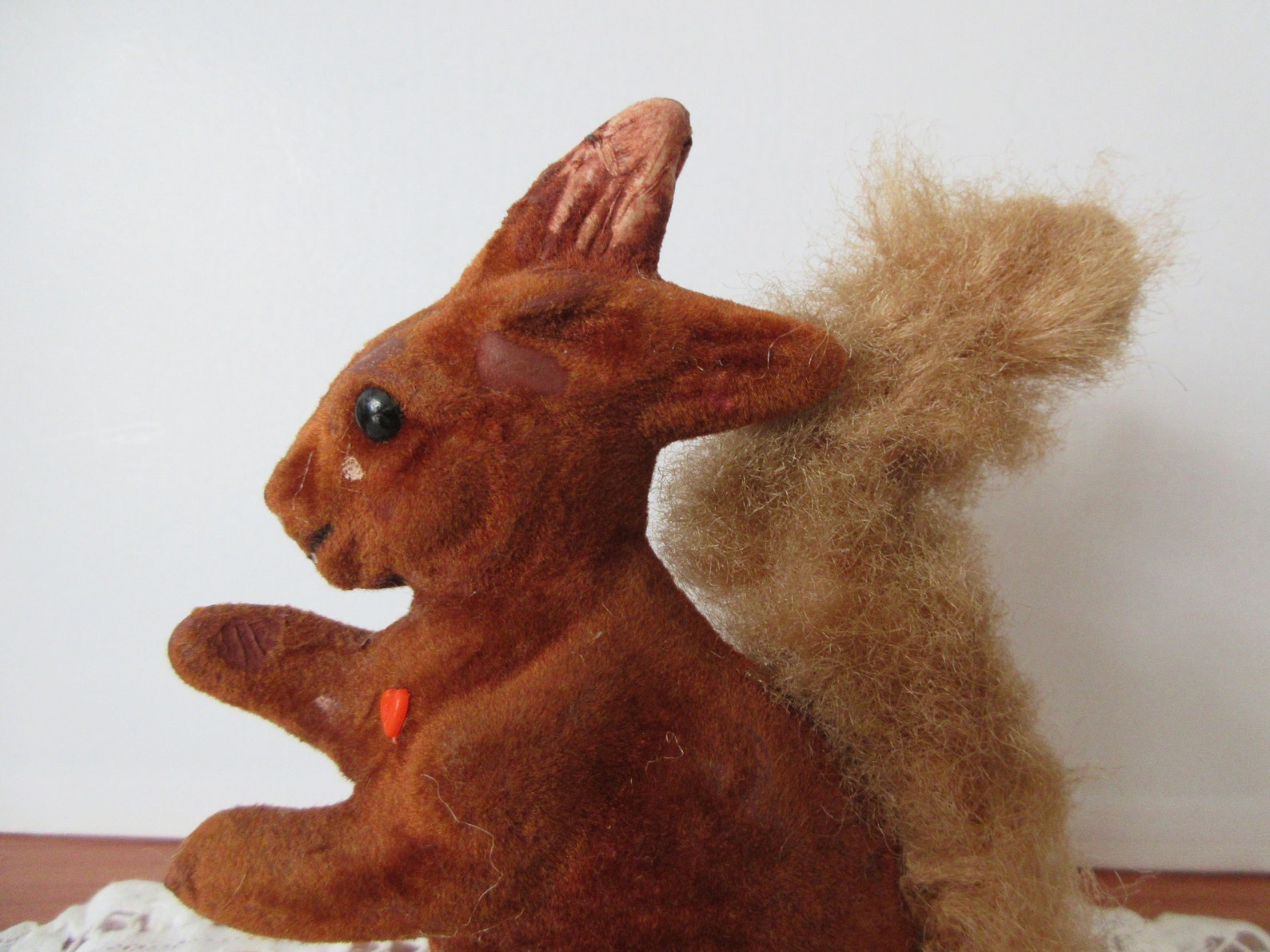 Antique Flocked Sitting Squirrel Figure Mohair Tail Vintage - Etsy