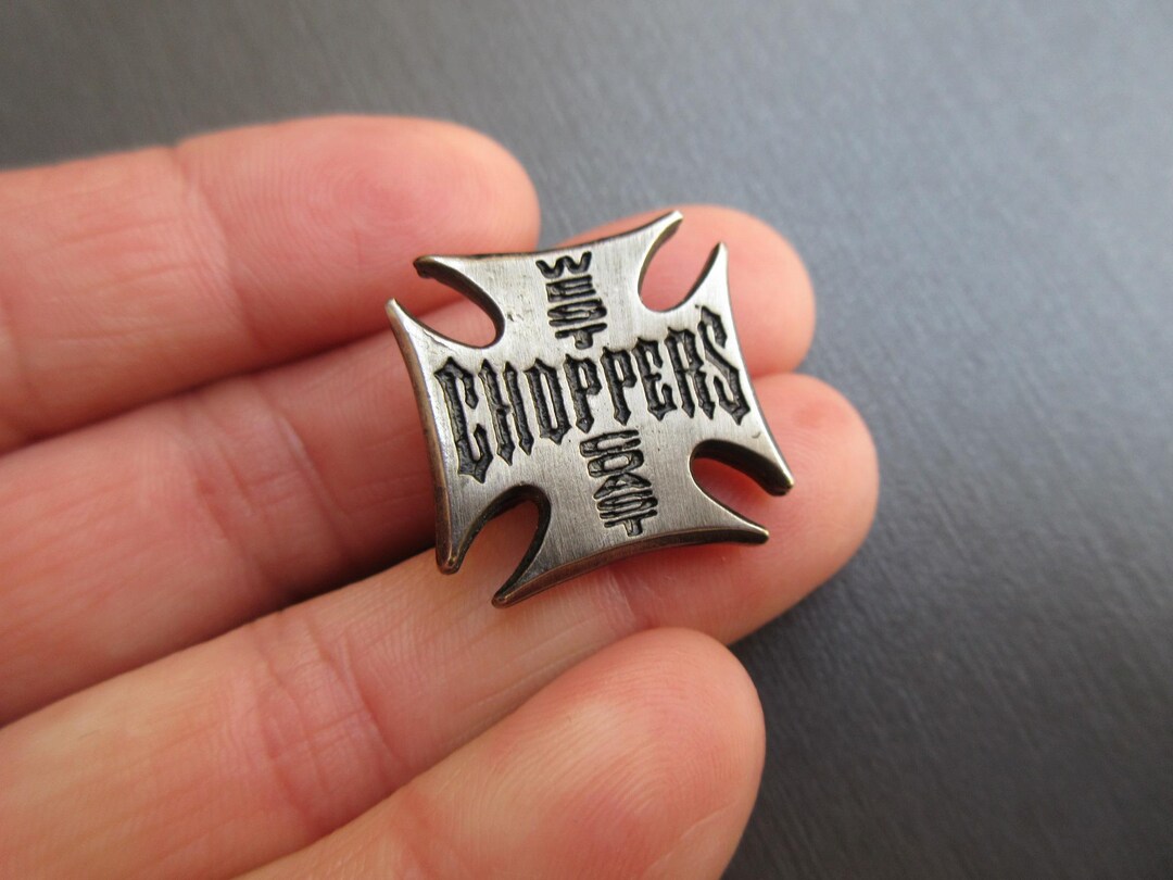 Vintage West Coast Choppers Logo Pin: Maltese Iron Cross Biker ...