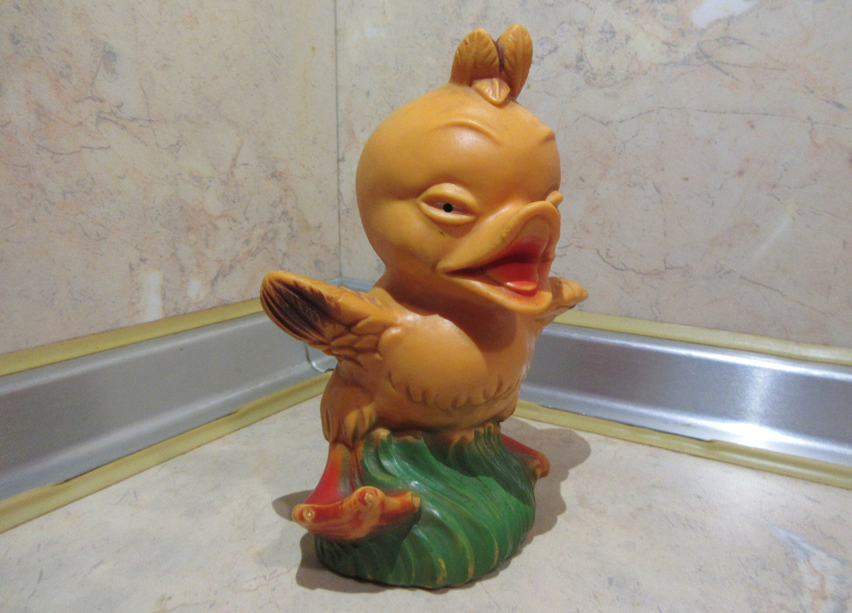 Vintage Angry Duck Squeak Rubber Toy Squeeze Ducky - Etsy