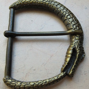 Rare Ouroboros Buckle by ABC Bijoux, Reptile Brass Belt Buckle ...