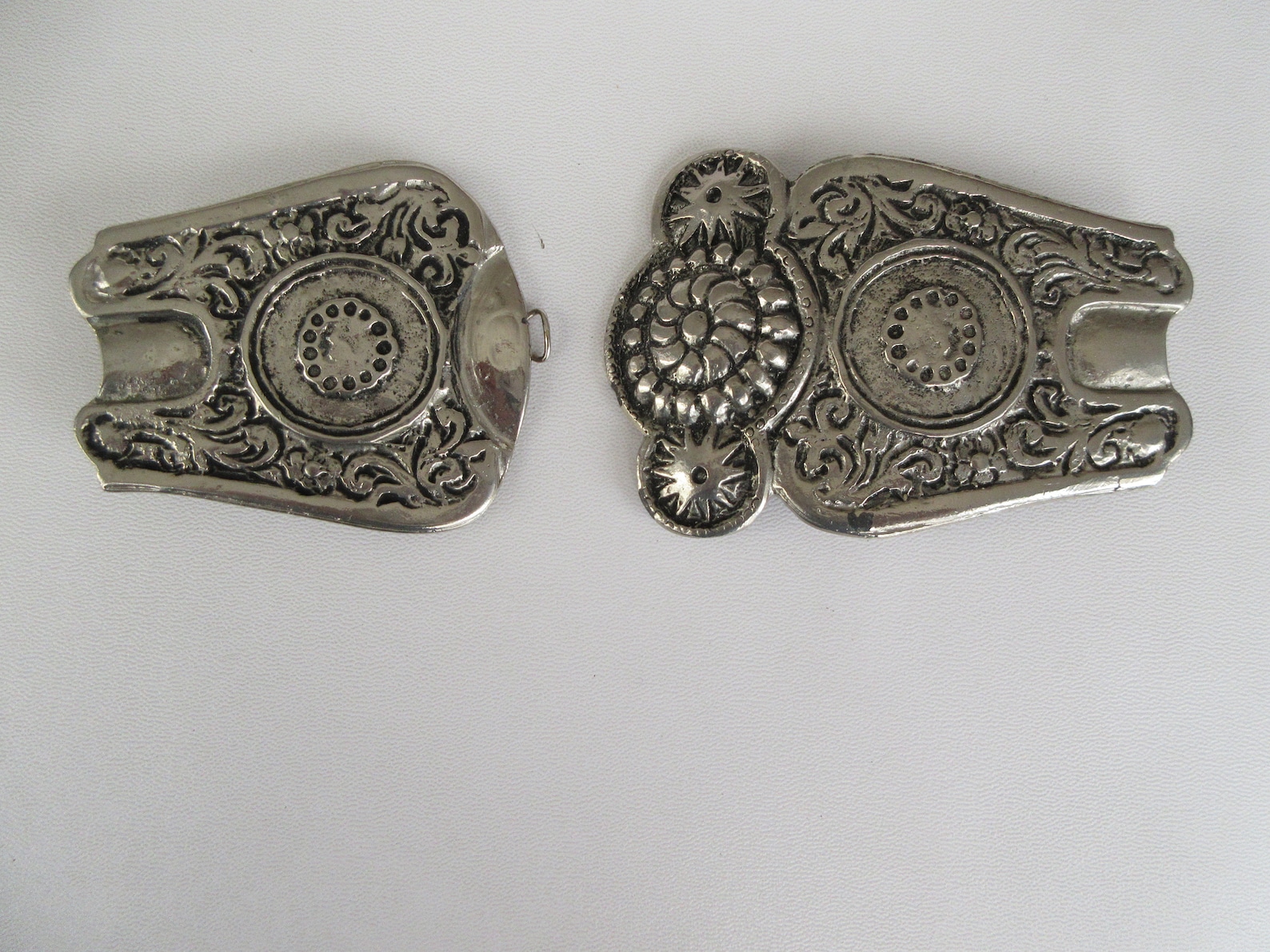Vintage Twin Belt Buckle Large & Ultra Heavy Buckle Massive - Etsy