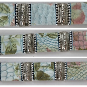 WOW NANNI MILANO Women's Leather Belt, Embossed Floral Print Leather ...