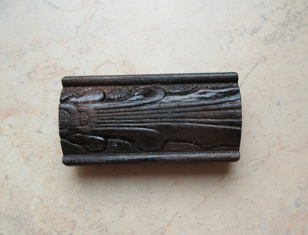 70s Vintage Wooden Buckle Wood Carving Panel Belt Buckle Hand Made ...