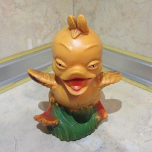 Vintage Angry Duck Squeak Rubber Toy Squeeze Ducky - Etsy
