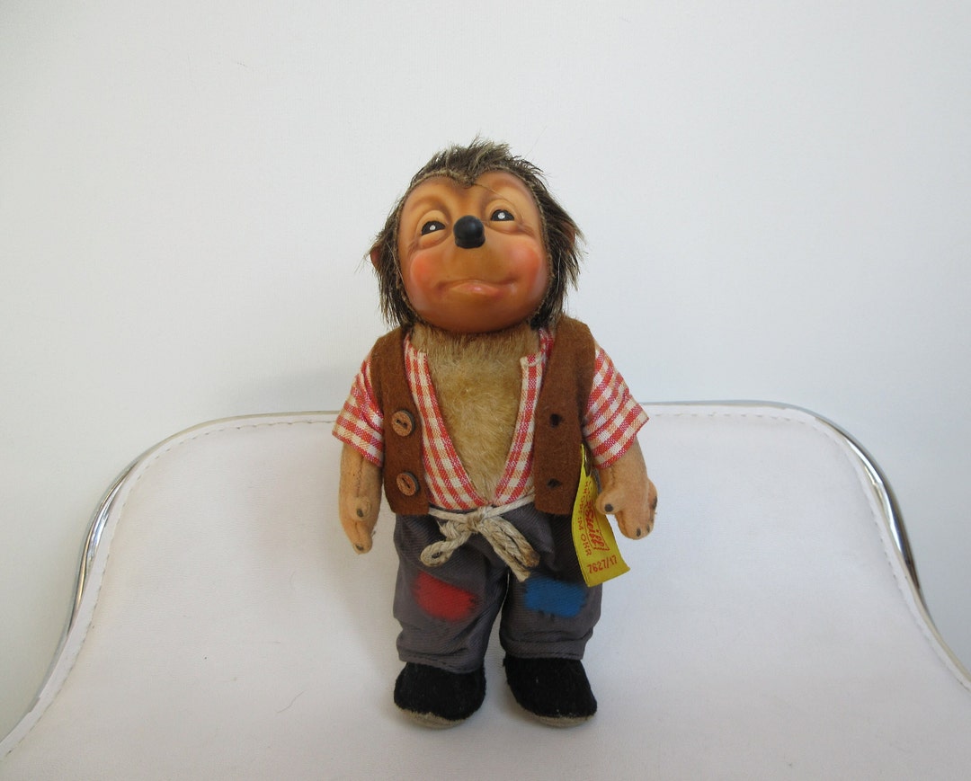 Vintage Steiff Mecki Hedgehog Doll - Rubber Head, 17cm - Etsy