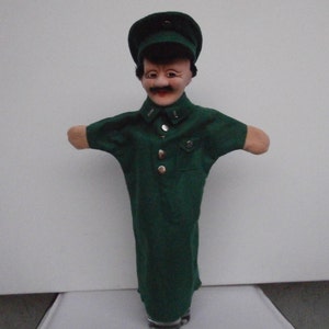 Vintage DRESDNER KUNSTLER Felt Hand Puppet, Police Officer Policeman ...