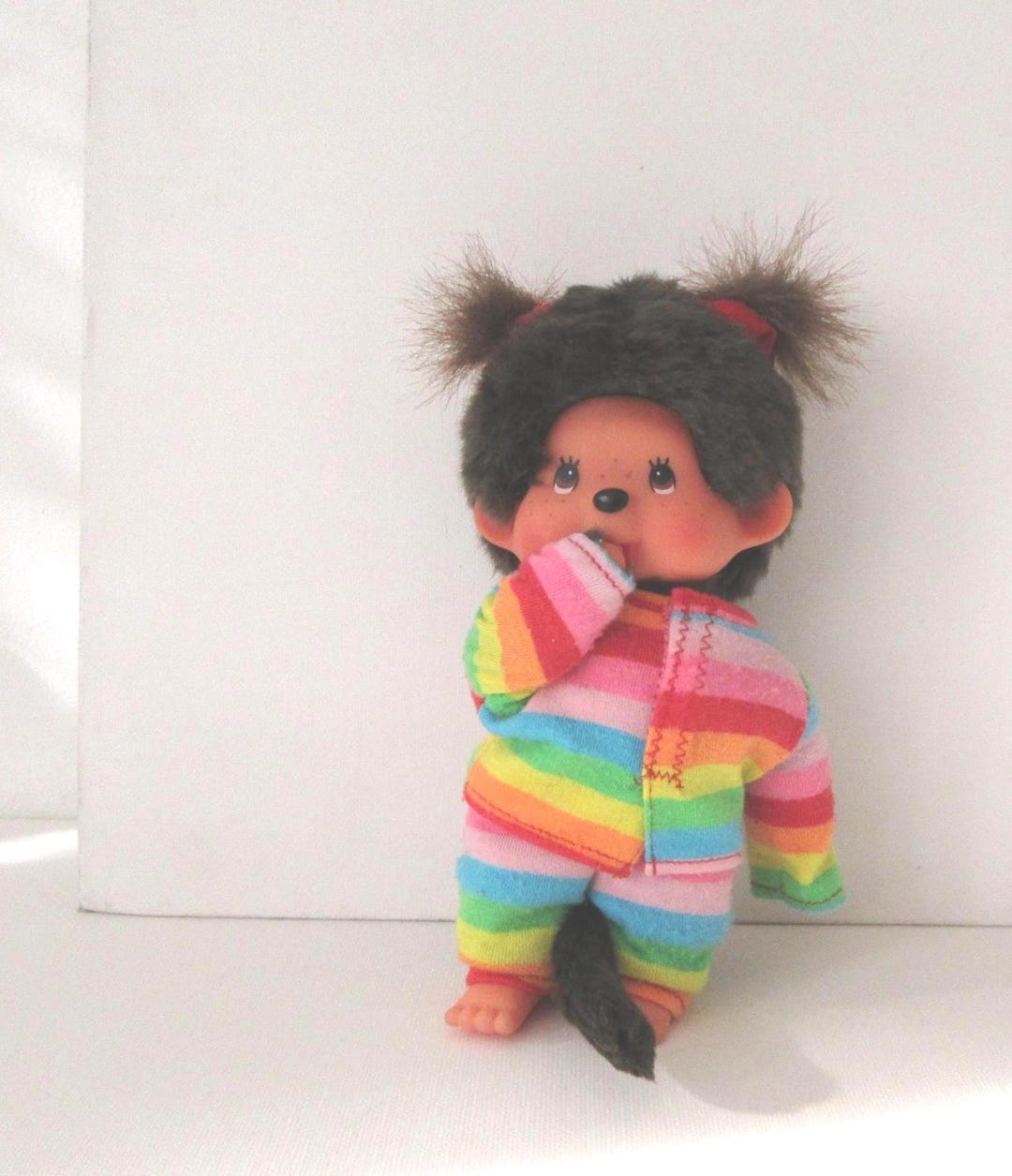 Vintage 1980s Monchhichi Rainbow Doll, Sekiguchi Japanese Collectible ...