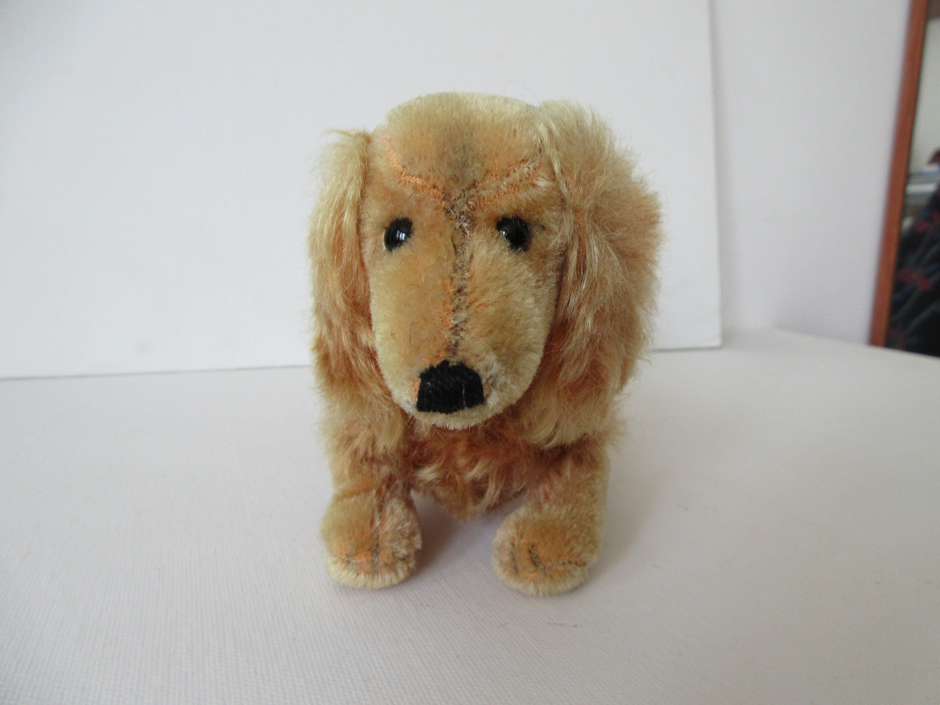1960s DDR Dachshund East German Mohair Standing Dog Toy Hard Stuffed ...