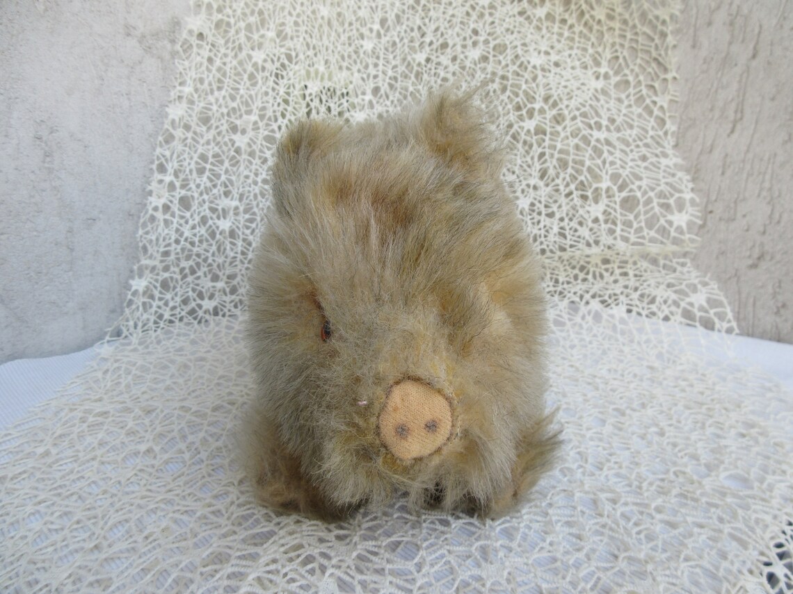 Vintage Baby Boar Plush Toy Running Wild Boar | Etsy