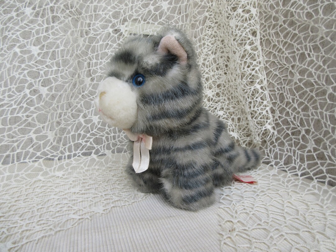 Teddy-hermann Thaby Striped Cat Plush Toy Soft Stuffed ...