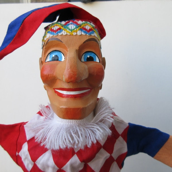 Wooden Puppet Clown - Etsy