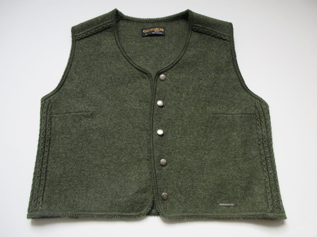 Austrian GEIGER Tyrol Dirndl New Wool Womens VEST Trachten, Size 48 ...