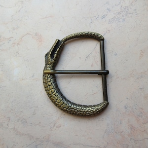 Rare Ouroboros Buckle by ABC Bijoux, Reptile Brass Belt Buckle ...