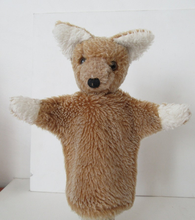 Vintage Pair Forest Critters Hand Puppets Fox & Bear Gloves - Etsy