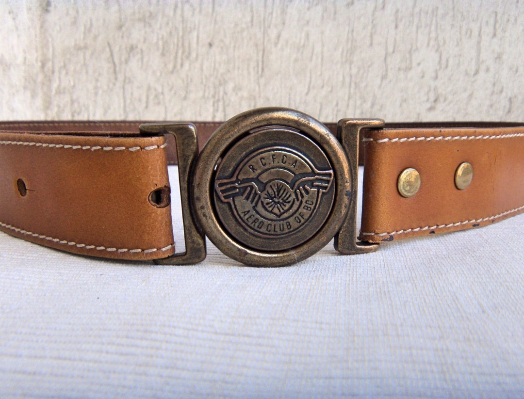 Pilot Belt Aero Club Belt Aviation Buckle Scout Design Aero Club of BC ...