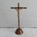 Standing Catholic Crucifix Tabletop Wood & Plastic Mid - Etsy