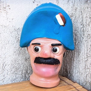 70s Rubber Puppets Head Rare French Soldier Epoch Napoleon Guard - Etsy