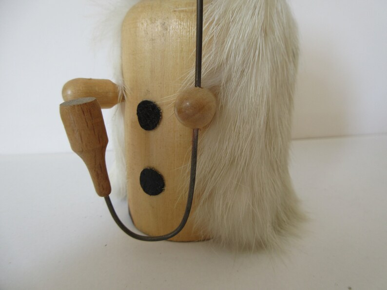 80s Erzgebirge Smoker Wooden & Genuine Fur East German Incense - Etsy