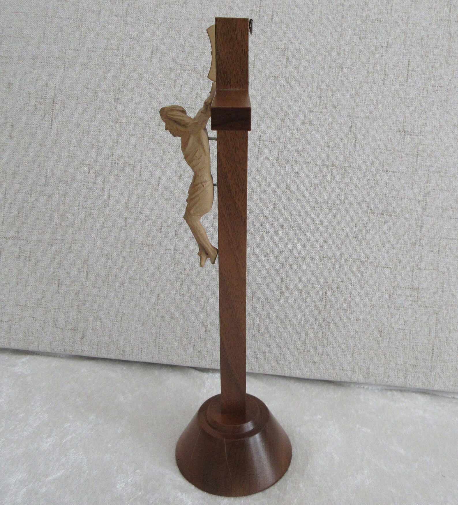 Standing Catholic Crucifix Tabletop Wood & Plastic Mid - Etsy