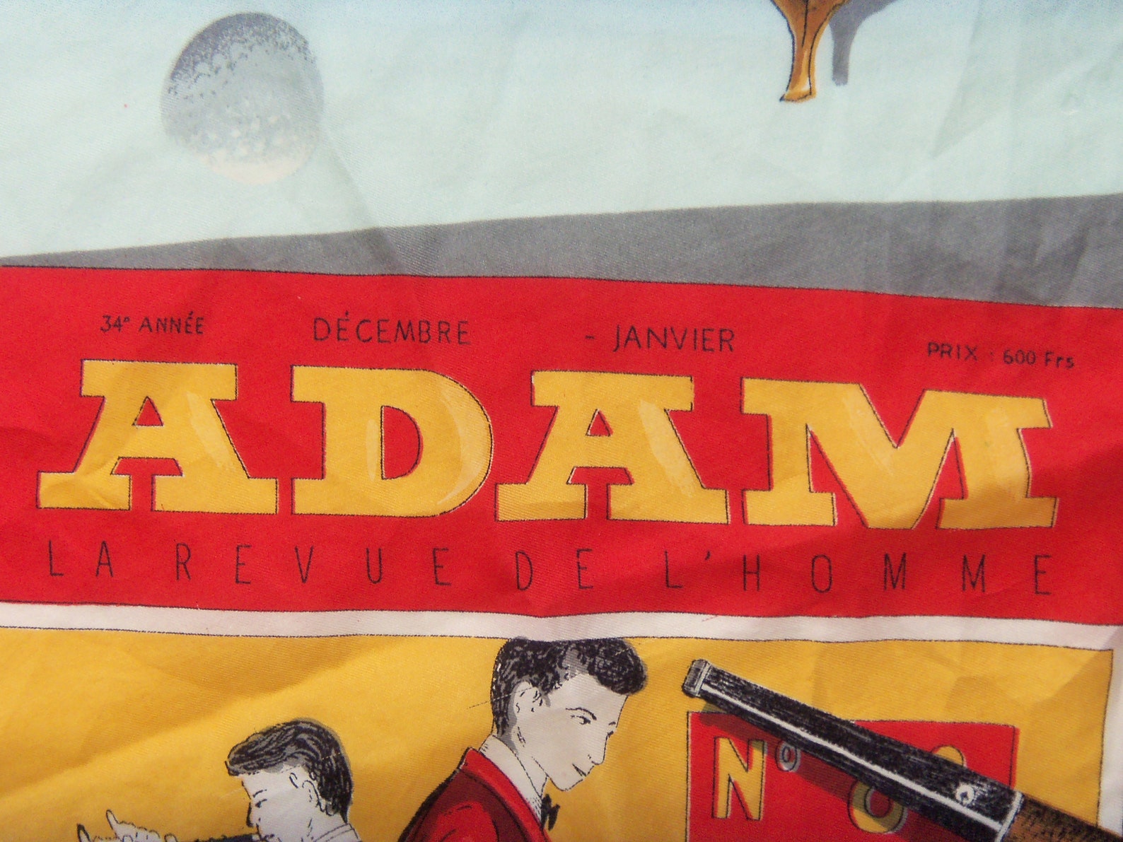 ADAM MAGAZINE Silk Scarf Advertising ADAM: La Revue De | Etsy