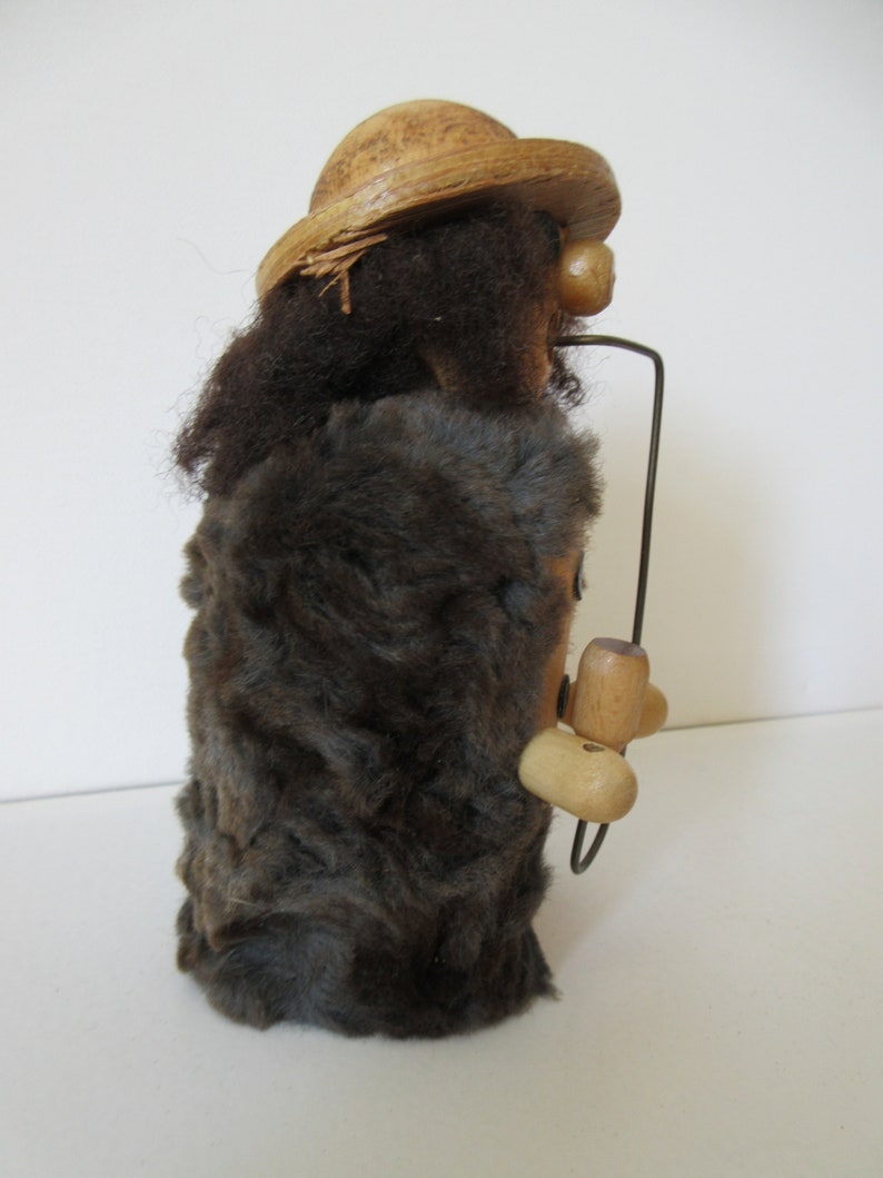 80s Erzgebirge Smoker Wooden & Genuine Fur East German Incense - Etsy