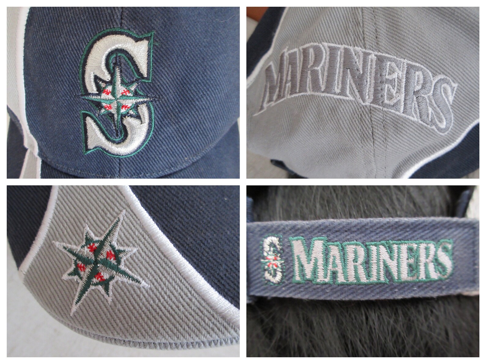 90s SEATLE MARINERS Cap Blue & Gray Snapback Twinscap MLB - Etsy