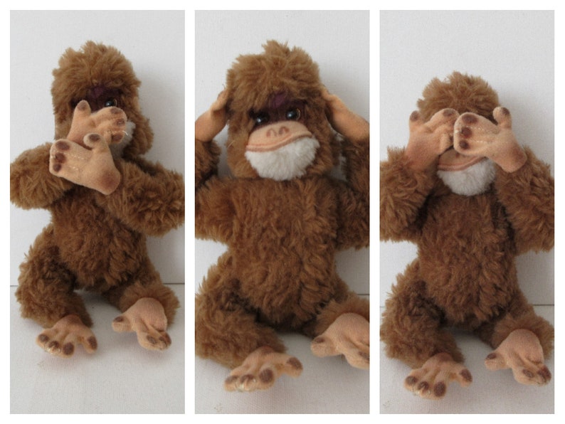 Vintage Hermann JOCKO Chimpanzee Plush: West German Collectible Toy - Etsy
