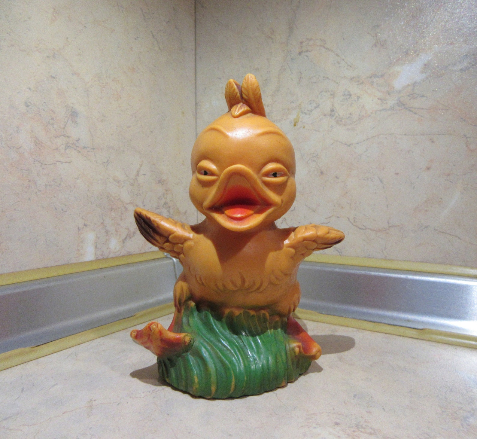 Vintage Angry Duck Squeak Rubber Toy Squeeze Ducky - Etsy